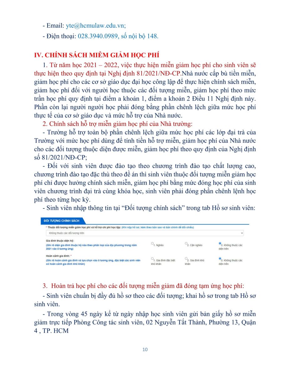 Hướng dẫn thủ tục nhập học khóa 47